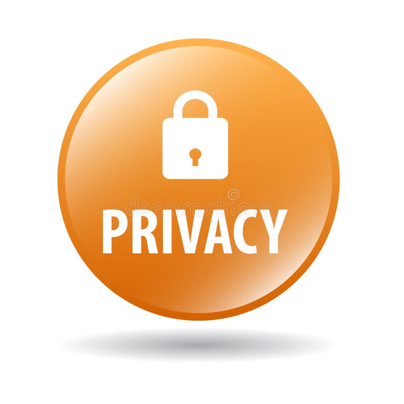 Privacy web button stock illustration. Illustration of mark - 119529021