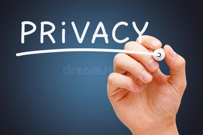 Privacy - Manager Met Touchscreen Stock Foto - Image of consument ...