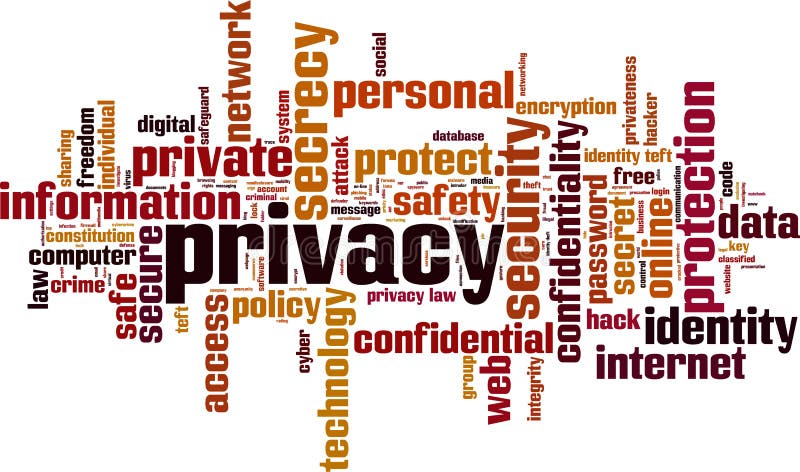 Privacy word cloud stock vector. Illustration of constitution - 252257905