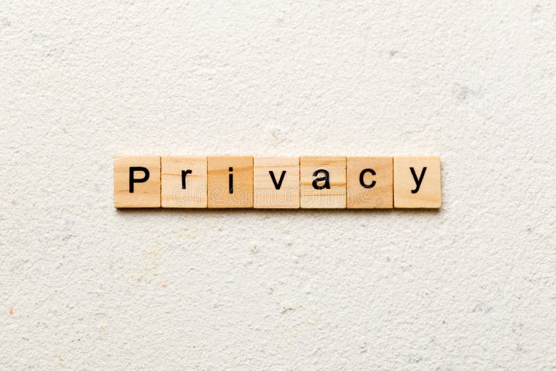 Privacy Word Written on Wood Block. Privacy Text on Table, Concept ...