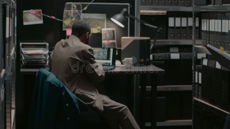 Private Agents Analyzing Crime Scene Evidence on Map Stock Video ...