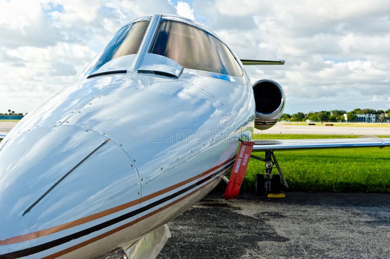 Beautiful Shape of a Private Jet Stock Photo - Image of private ...