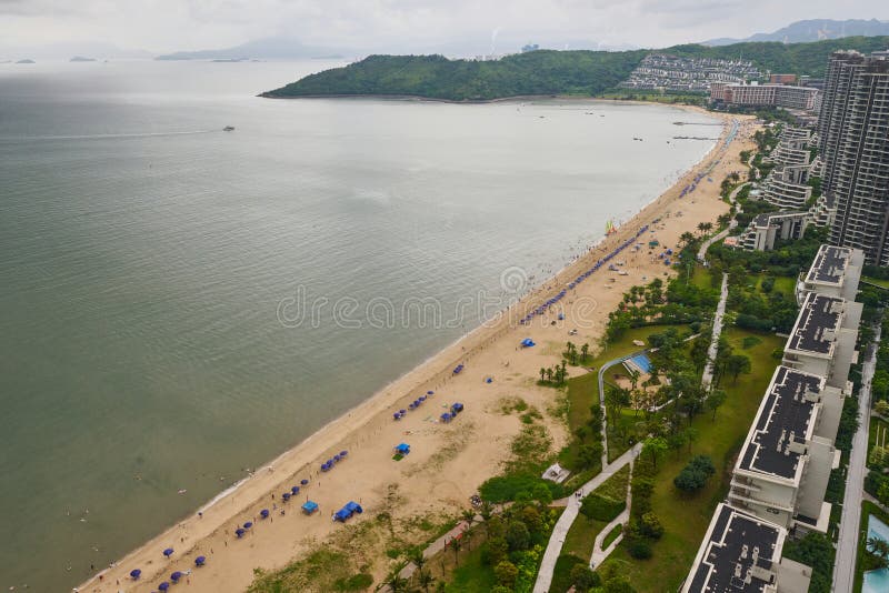 Private Beach in Upscale Residential Areas Stock Image - Image of ...