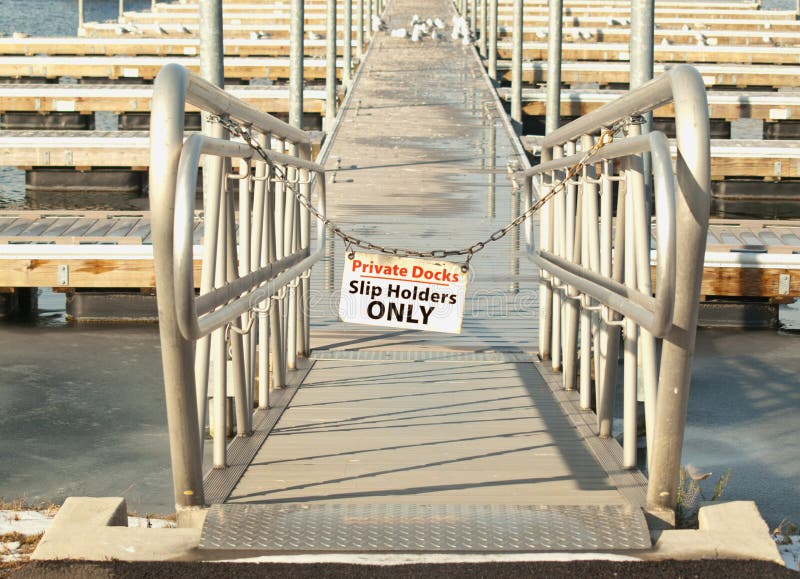 Private boat dock sign stock photo. Image of sunshine - 22709642