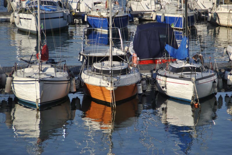 Private boats harbour stock image. Image of quay, boats - 144837327
