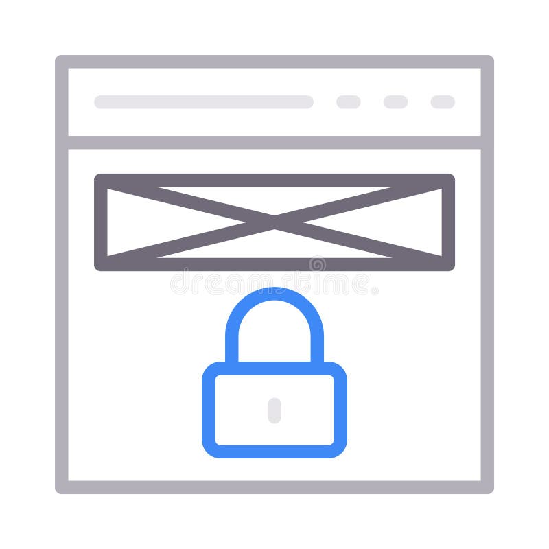 Private Thin Line Color Vector Icon Stock Vector - Illustration of ...