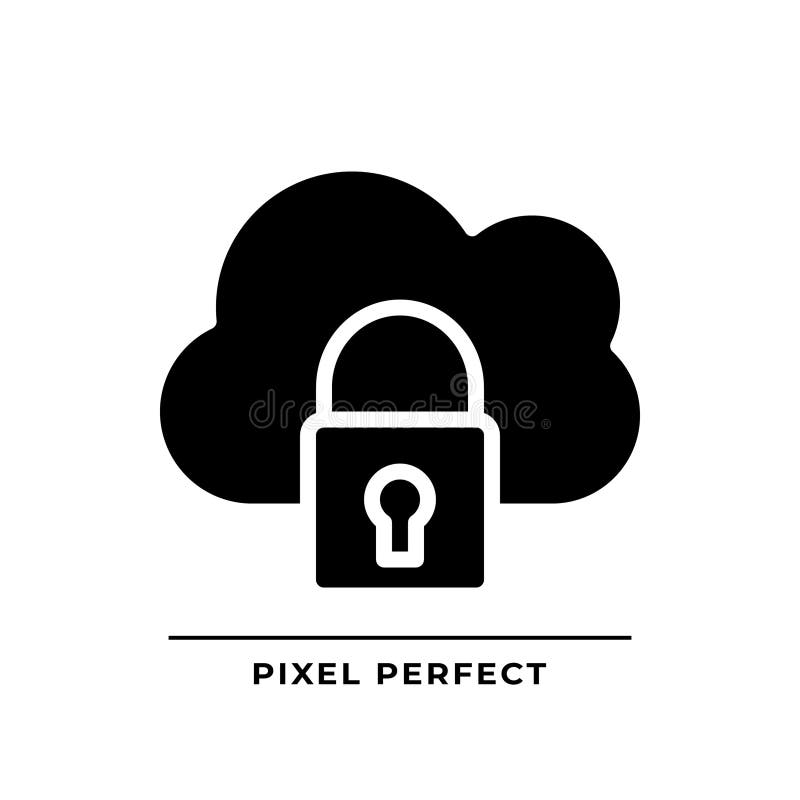 Private Cloud Black Glyph Icon Stock Illustration - Illustration of ...
