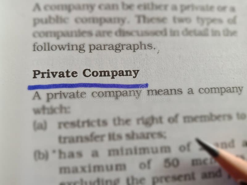 Private Company Words Displaying on Project File Stock Photo - Image of ...