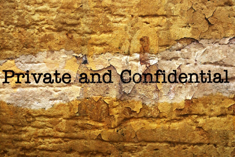 Private and confidential stock image. Image of document - 183445009