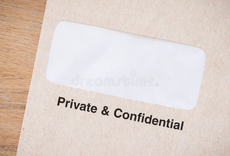 Private and Confidential Business Envelope on Desk, UK Stock Image ...
