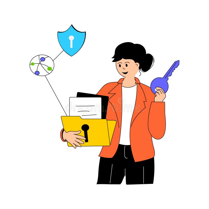 Private Data stock vector. Illustration of data, secure - 333167016