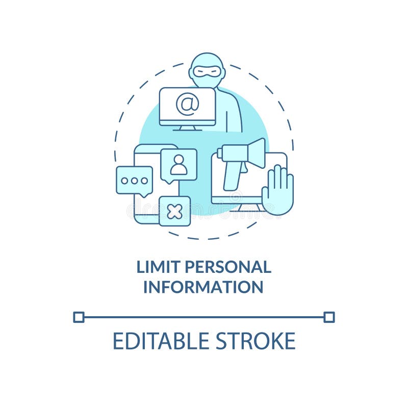 Private Data Limitation Concept Icon Stock Vector - Illustration of ...