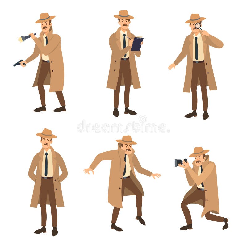 Cartoon Detective Mustache Stock Illustrations – 408 Cartoon Detective ...