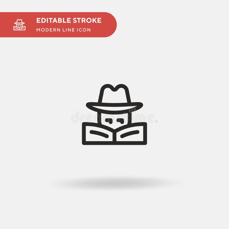 Private Detective Simple Vector Icon. Illustration Symbol Design ...