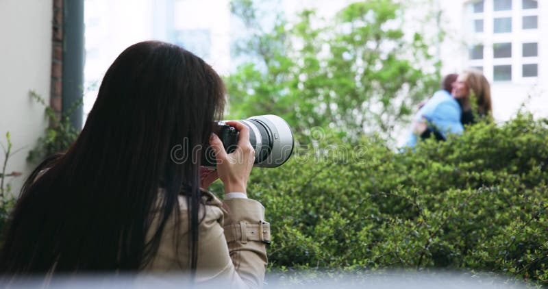 Private Detective Spying. Investigation and Surveillance Stock Image ...