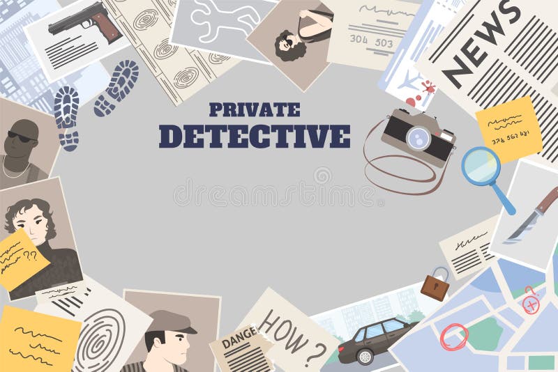 Private Detective Vector Poster with Copy Space Stock Vector ...