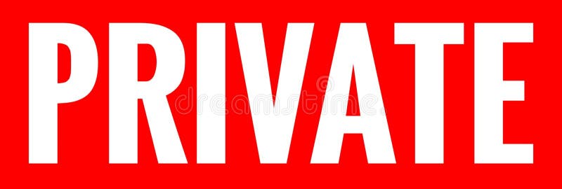Private Do Not Enter Red Sign Stock Illustration - Illustration of sign ...