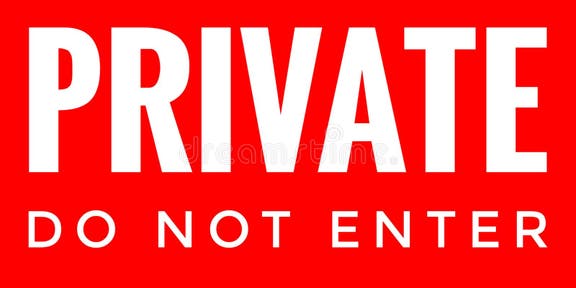 Private Do Not Enter Red Sign Stock Illustration - Illustration of ...
