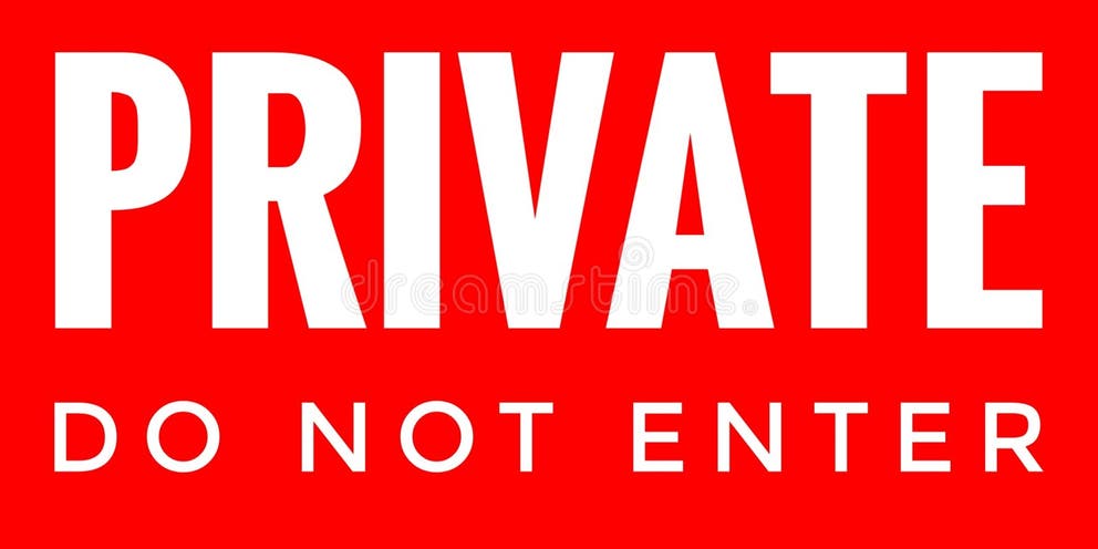 Private Do Not Enter Red Sign Stock Illustration - Illustration of ...