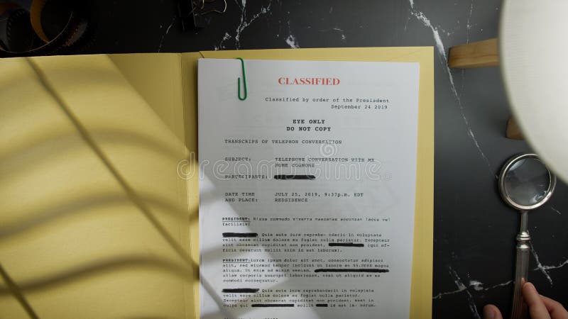 Private Documents Contained in a Folder Stock Image - Image of file ...