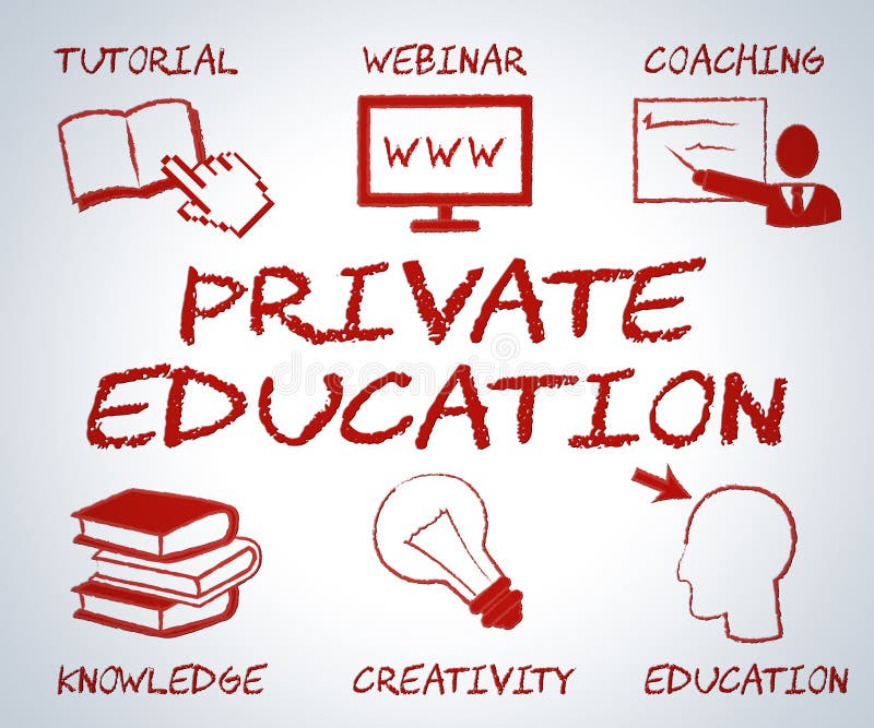 Private Education Represents Non State and Learning Stock Illustration ...