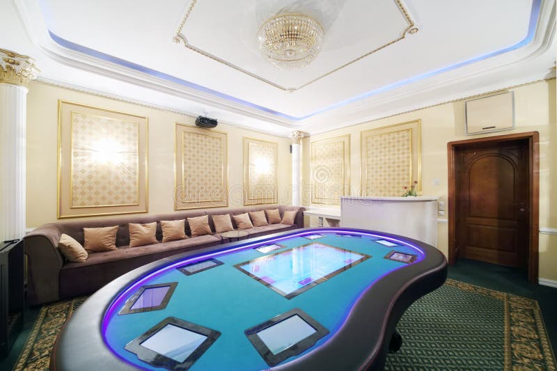 Room in Casino with Table for Roulette Game Stock Photo - Image of ...