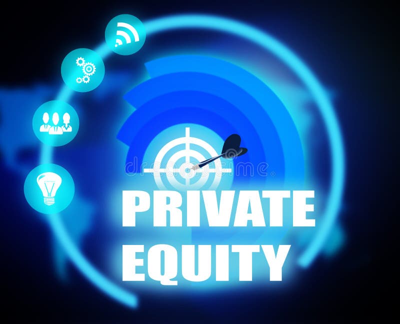 Private Equity Blue Background Model Concept Stock Illustration ...