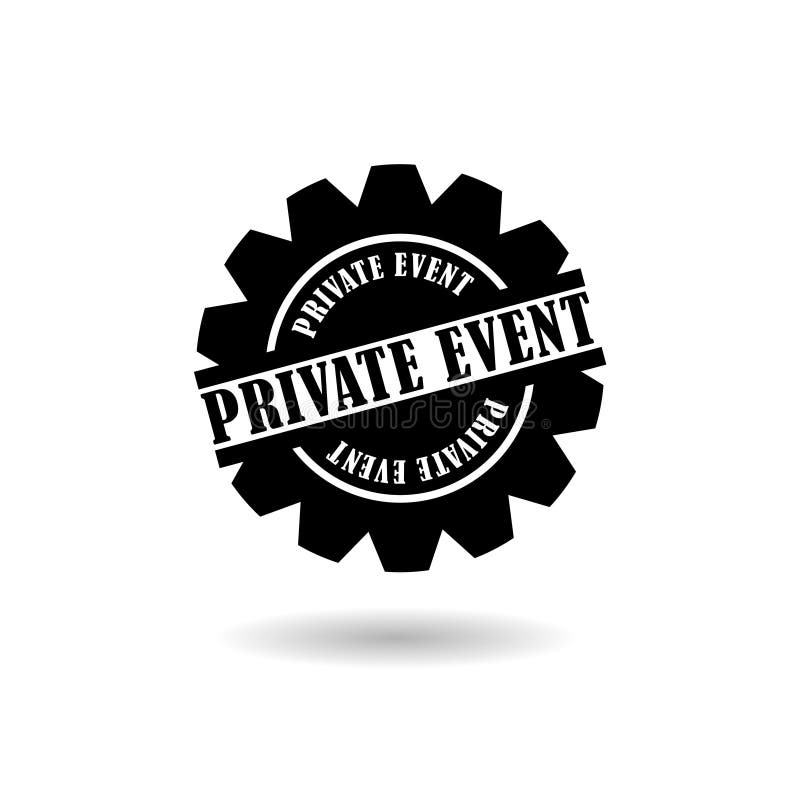 Private Event Sign with Shadow Stock Vector - Illustration of ...