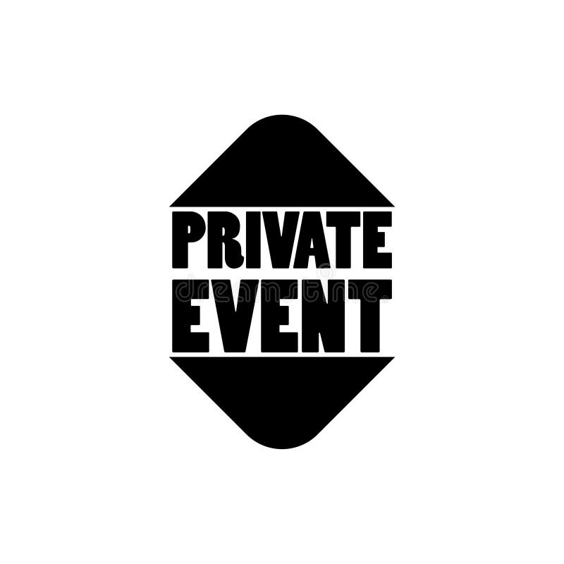 Private Event Sign On White Background Stock Illustration ...