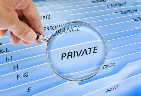 Private Files Privacy Security Stock Photo - Image of hand, protect ...