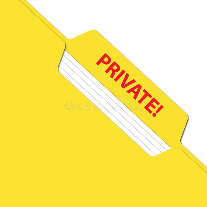 Private folder stock illustration. Illustration of confidential - 85687612