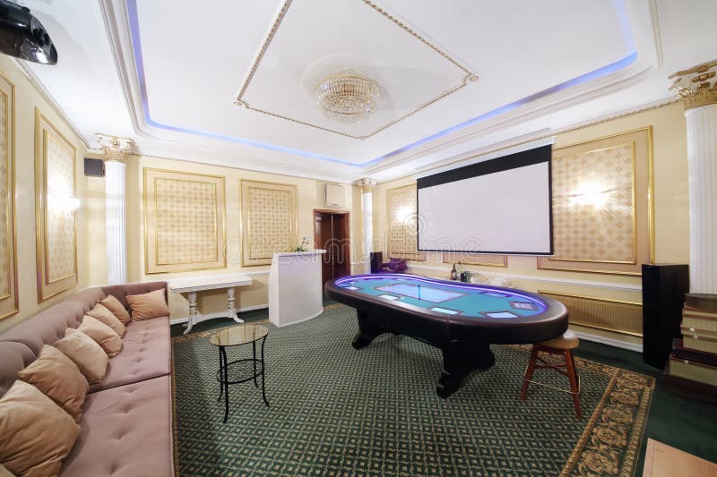 Room in Casino with Table for Roulette Game Stock Photo - Image of ...