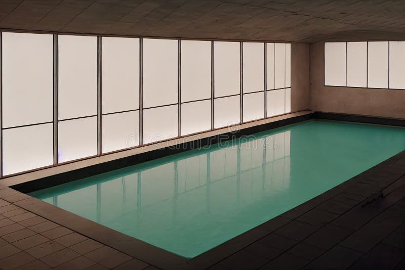 Private Home Simple Swimming Pool in Cottage. Stock Illustration ...