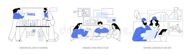 Private House Building Abstract Concept Vector Illustrations. Stock ...