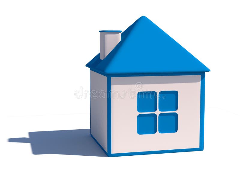 Simple 3d house stock illustration. Illustration of real - 3002743