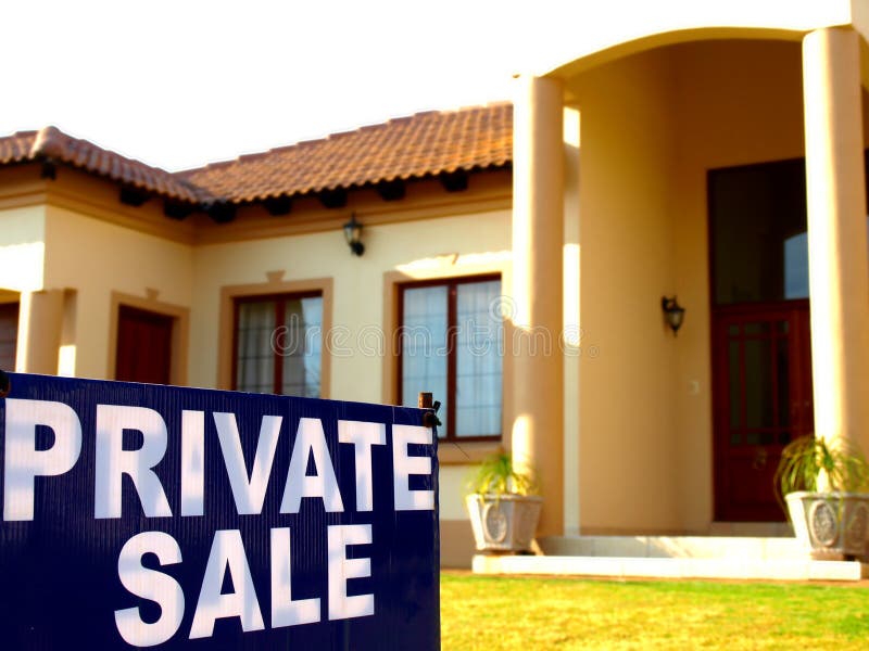 Home for Sale Sign & Home Stock Image - Image of sold, mortgage: 2845021