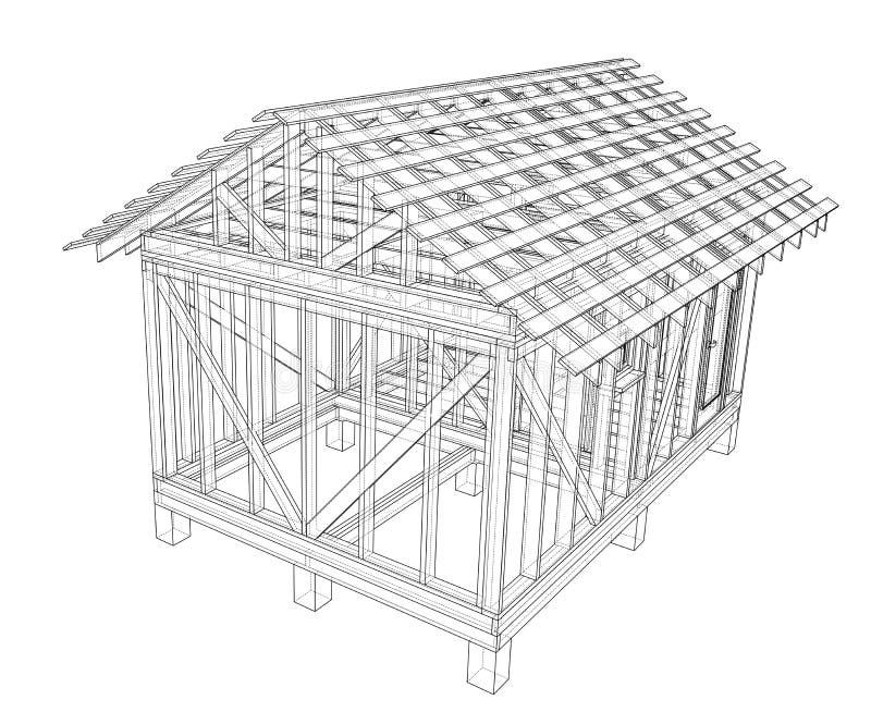 Private House Sketch. Vector Stock Vector - Illustration of house ...