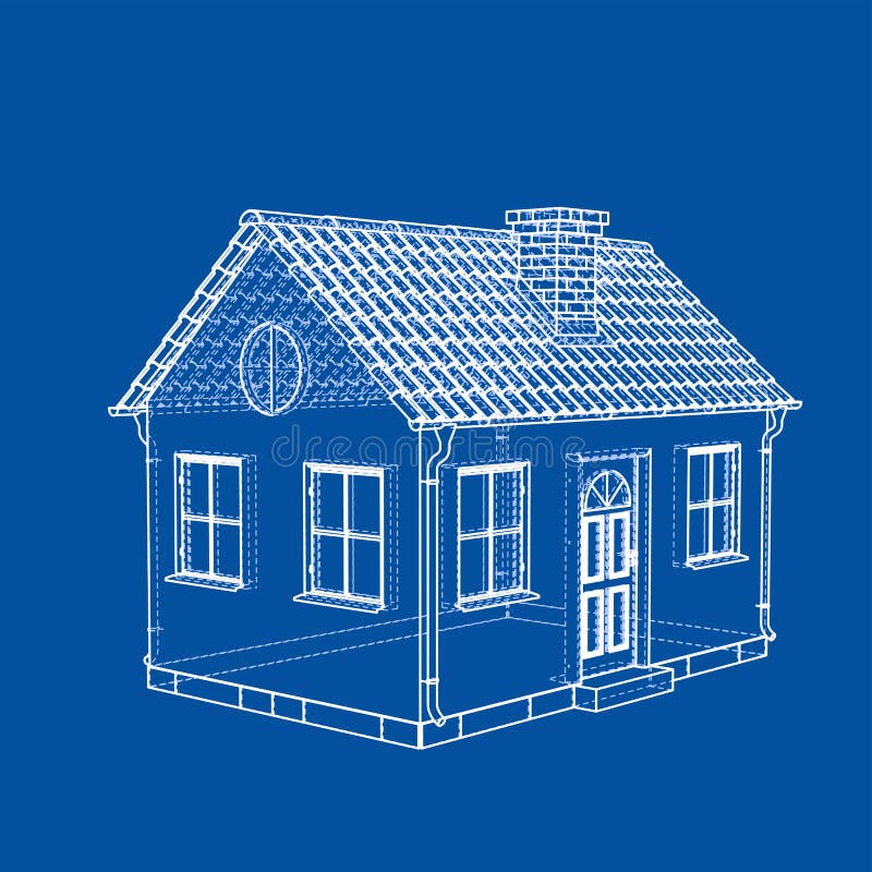 Private House Sketch. Vector Rendering of 3d Stock Vector ... Private House Sketch. Vector Rendering of 3d Stock Vector ...