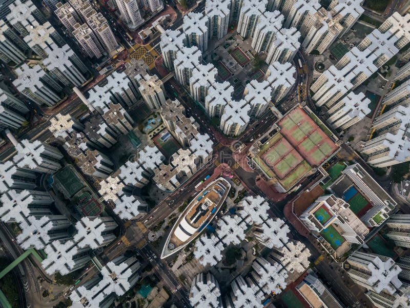 Private Housing of Hong Kong Stock Photo - Image of density, kong ...