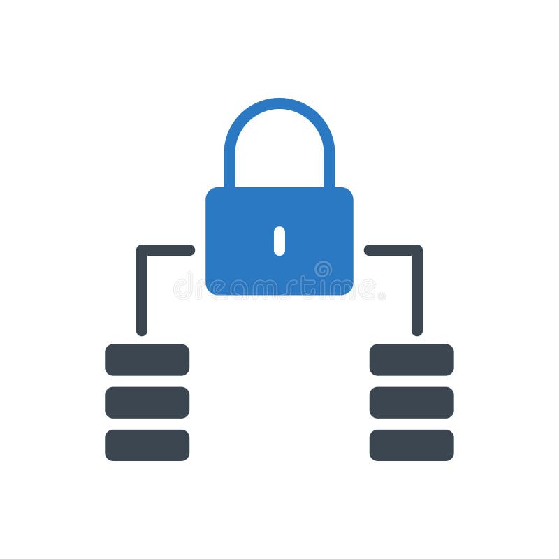 Private Vector Glyph Color Icon Stock Vector - Illustration of server ...