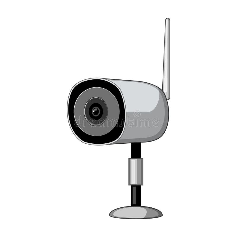 Guard Ip Camera Cartoon Vector Illustration Stock Illustration ...