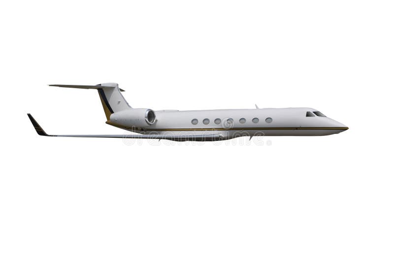 Private Jet Plane Isolated on White Stock Photo - Image of plane ...