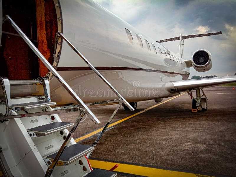 Private Jet stock image. Image of exterior, hawker, private - 146054291