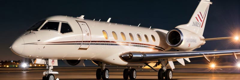 Private Jet at the Airport. Extremely Detailed and Realistic High ...