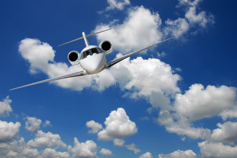Private jet flying stock photo. Image of aerospace, serenity - 18998074