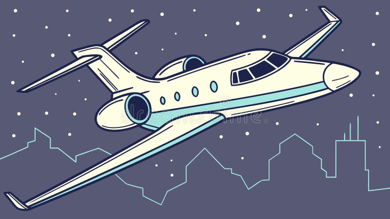Stylish Cartoon Private Jet Illustration Stock Illustrations – 9 ...