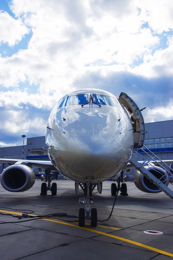 Private Jet in hangar stock photo. Image of expensive - 29558600