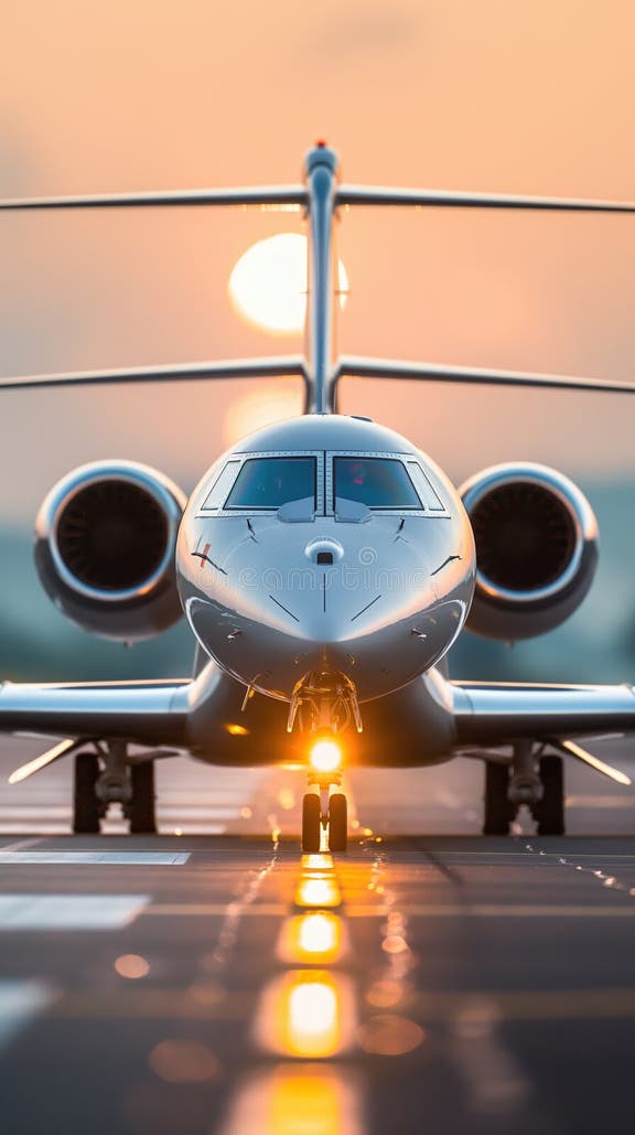 Private Jet Pilot Preparing for Takeoff Focus on, Selective Focus ...