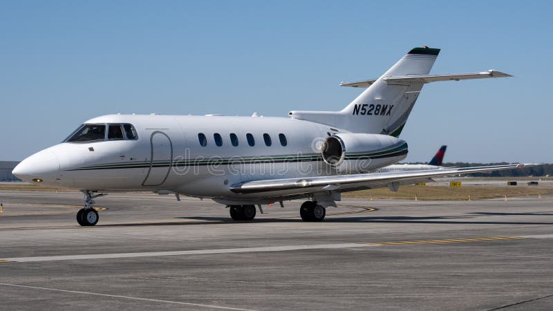 Private Jet on Runway Ready for Takeoff Editorial Stock Image - Image ...