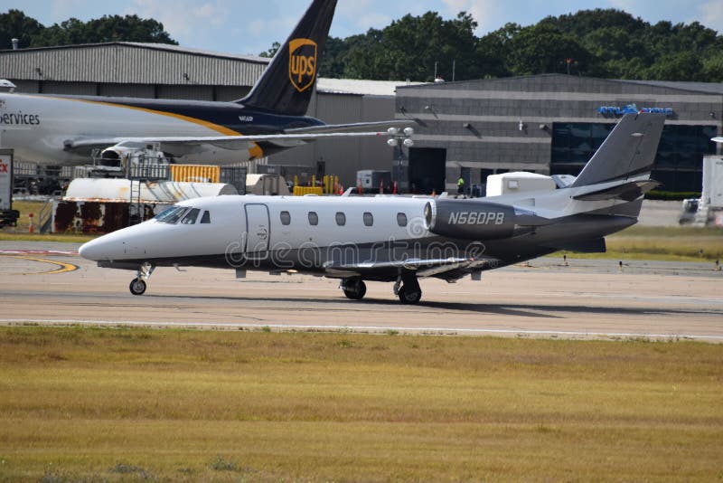 Private Jet Taking Off at PVD Editorial Photo - Image of outdoors ...